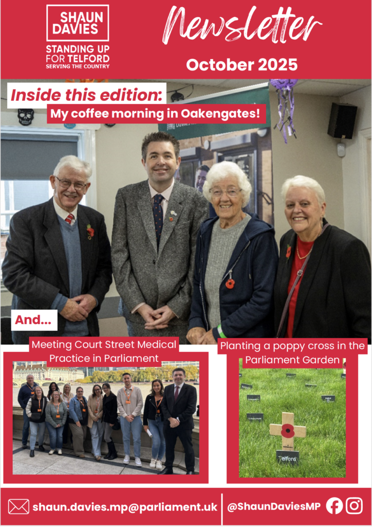 Members Newsletter - Shaun Davies MP